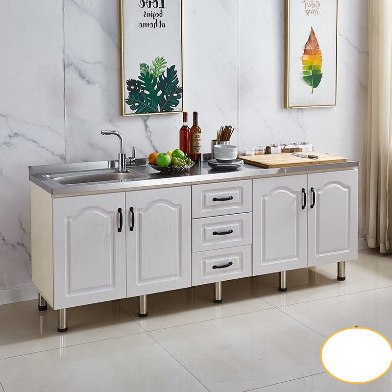 Kitchen Cabinet Set Cooktop Stove Sink Stainless Steel Storage Cabinet ...