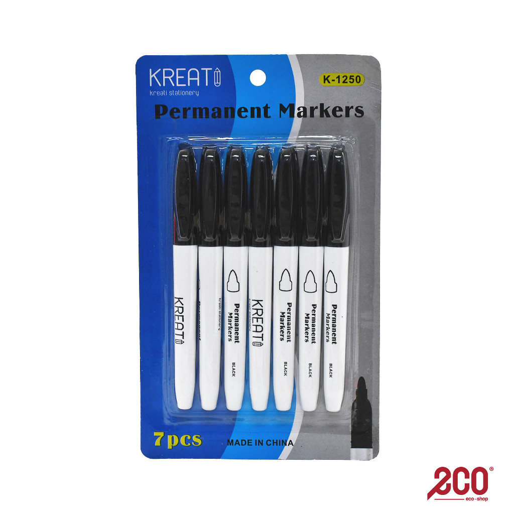 Kreati Black Colour Permanent Markers (7 Pcs/Pack) AE-L010-T05-13 ...