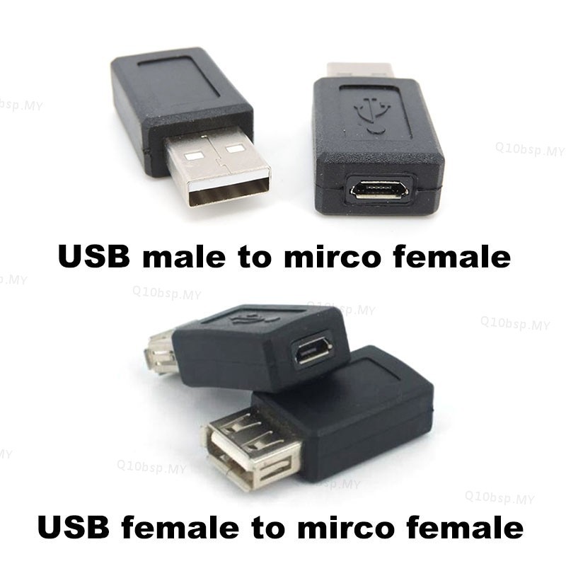 USB 2.0 Type A male Female to Micro USB B Female Adapter Converter ...