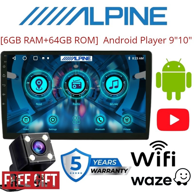 [6GB RAM+64GB ROM]2024 Newest Alpine Style Android Player 9"10" inch ...
