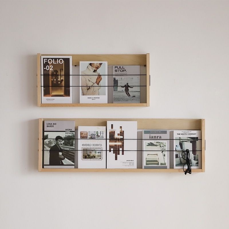 READY STOCK Pine Wall Shelf Screwless Wall-Mounted Modern Minimalist ...
