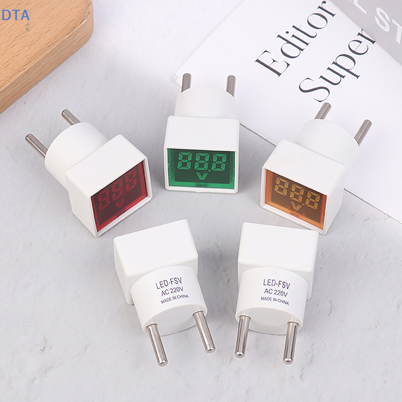 DTA Square European Standard Plug Type Digital Display AC Voltmeter ...