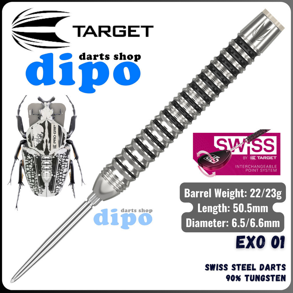 TARGET EXO 01 (90% Tungsten) - TARGET Swiss Steel Darts | Shopee Malaysia