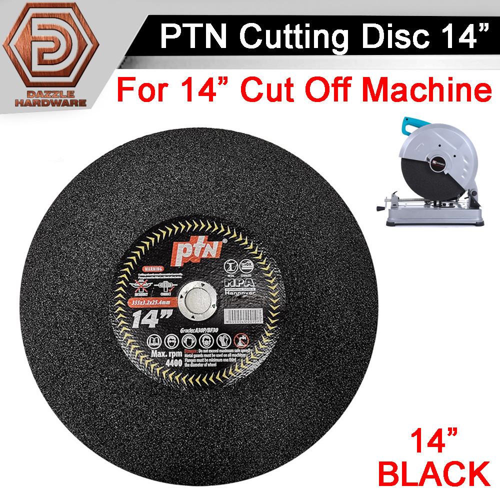 PTN 14" cutting disc black mata potong besi 14" 14 inch cutting disc ...