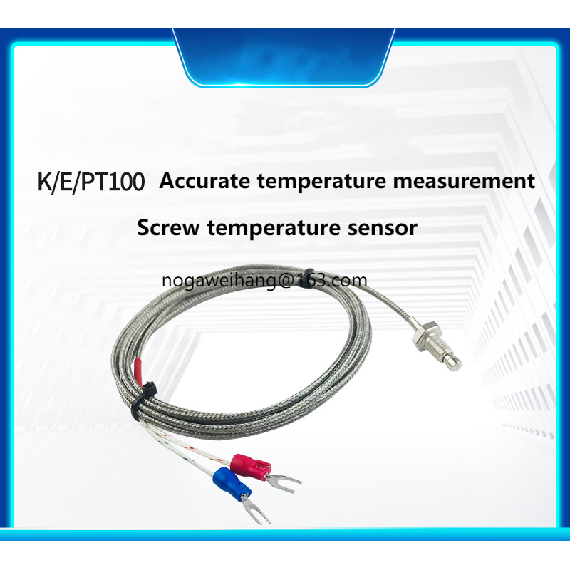 Screw thermocouple M6/M8 thread temperature sensor K/J/E type PT100 ...