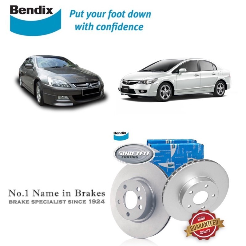 Original Bendix Swiftfit BR488 Front Disc Rotor - Honda Accord SDA / Civic SNA FD (PC) | Shopee ...