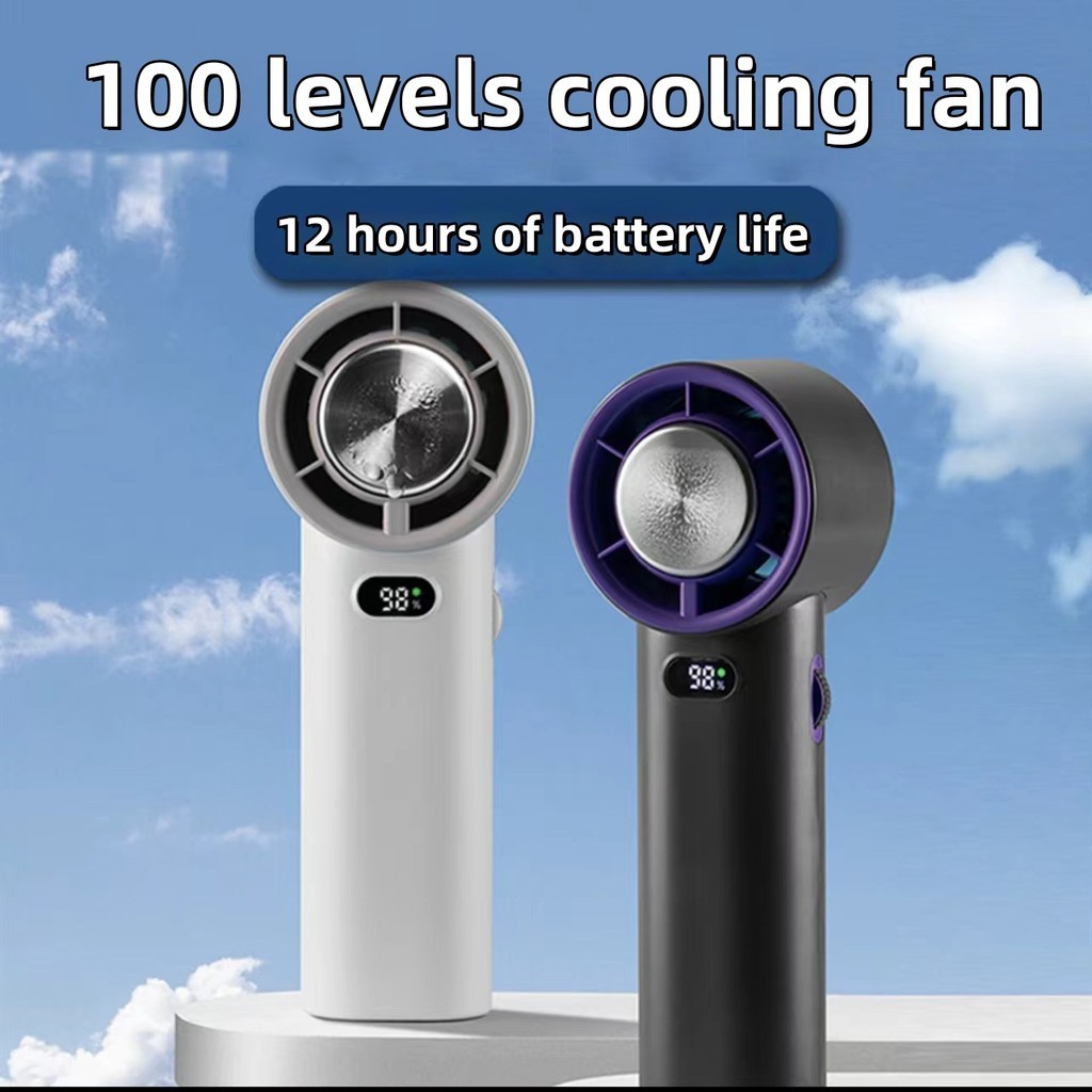100 Level Fan Cooler Portable Hand Fan Bladeless Mini Fan ...