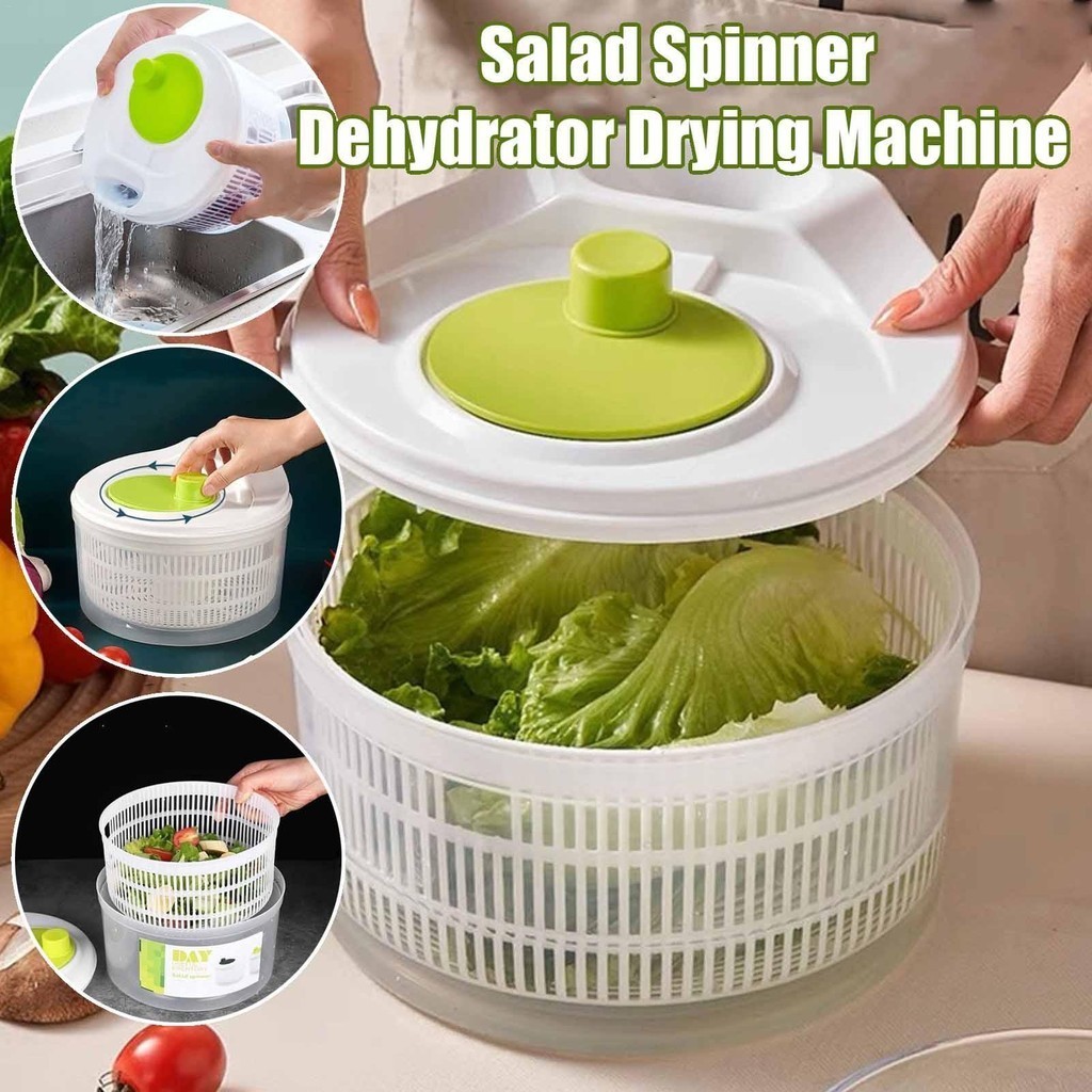 Salad Spinner Dehydrator Drying Machine Vegetable Dryer with Bowl Fruit ...
