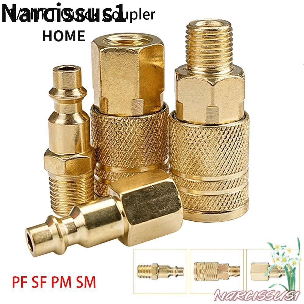NARCISSUS 1Pcs 1/4" NPT, Quick Release Air Line Quick Coupler Tool ...