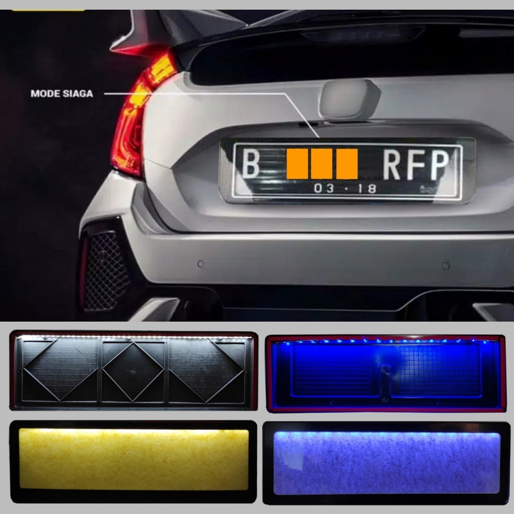 Ov Car Number Plate Cover Holder (1pcs) Mika LED 1 Standby Mode ...