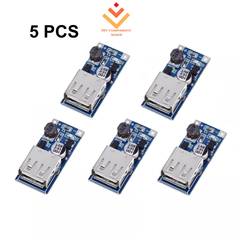 5PCS PFM Control DC-DC USB 0.9V-5V To 5V Dc Boost Step-up Power Supply ...