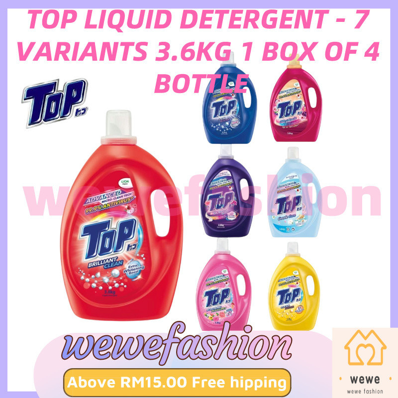 READY STOCK!!! Top Liquid Detergent - 7 Variants 3.6kg Super Hygienic ...