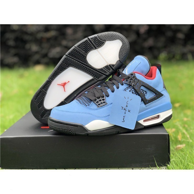 Original Nike Travis Scott X Air Jordan 4 Retro Oilers University Blue ...
