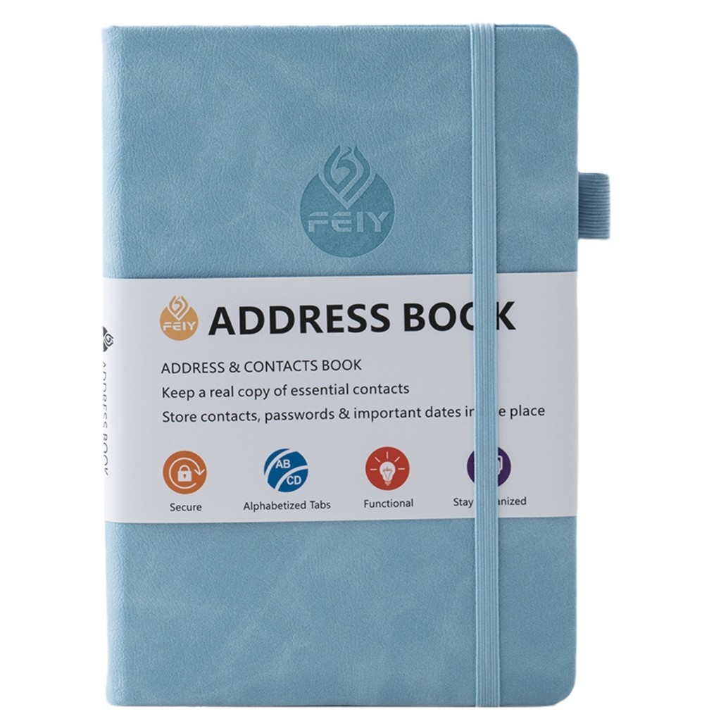 B6 Address Book With Alphabetical Tabs PU Leather Hardcover For ...