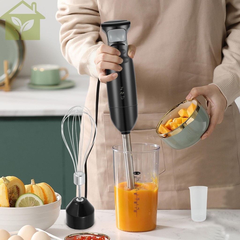 Hand Blender 300W Electric Stick Blender with Stainless Steel Blade Multifunctional Food Mixer ...