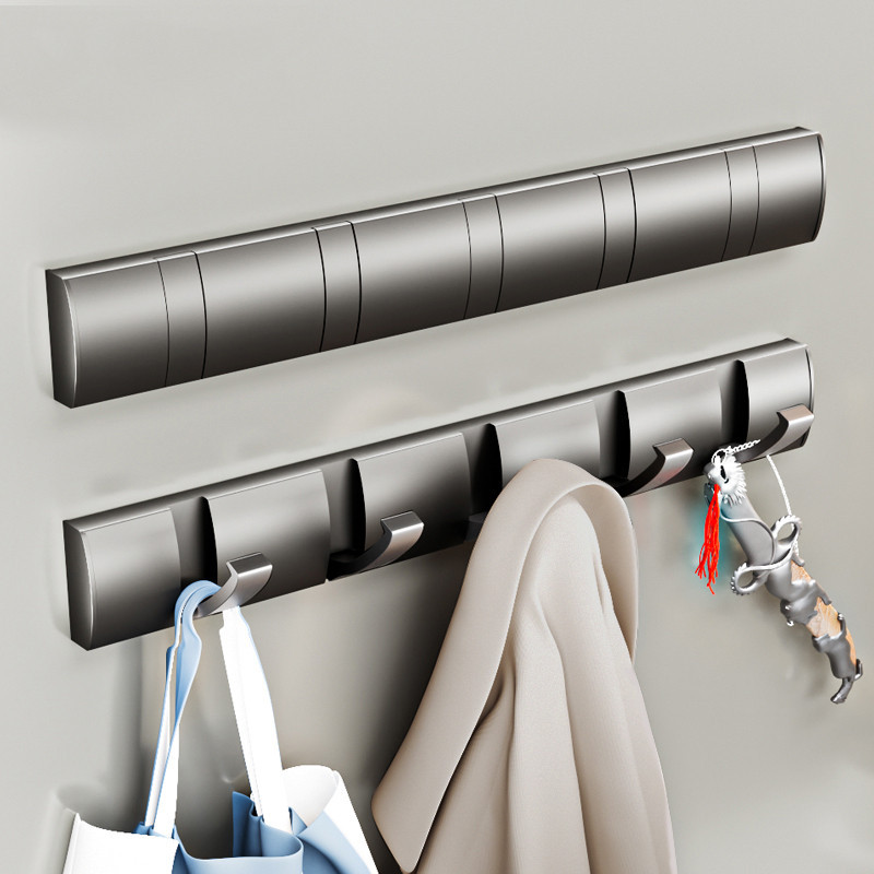 Folding Hook Behind Door Hanger Wall Hanger Wardrobe Clothes Row Hook ...