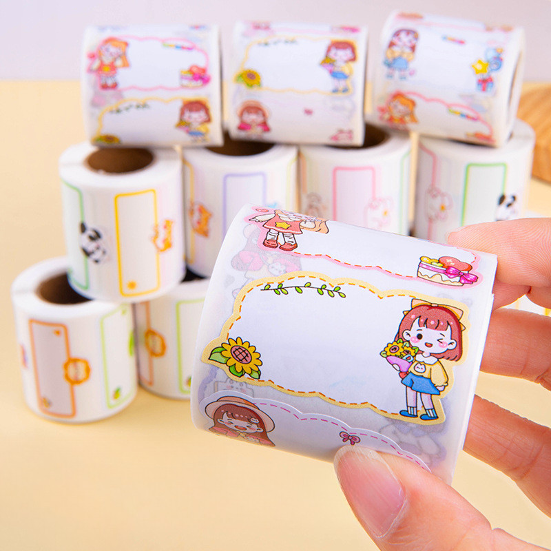 290Pcs/Roll Label Stickers, Blank Waterproof Name Sticker, Self ...
