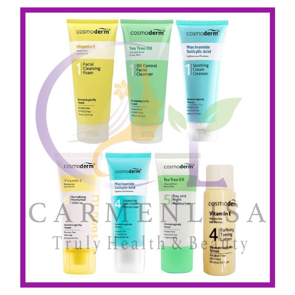 COSMODERM Niacinamide / Vitamin E / Tee Tree Oil TRIAL Sample 10ML ...