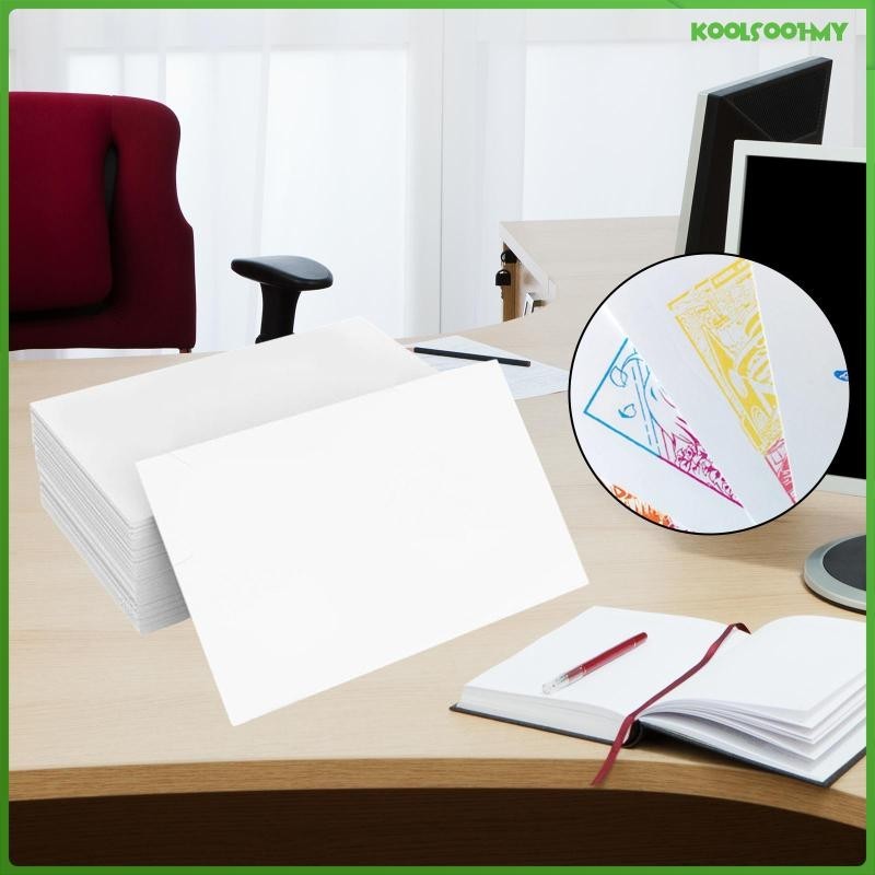 [KoolsoobdMY] 100x Blank Cardstock Paper, Blank Invitation Paper for ...