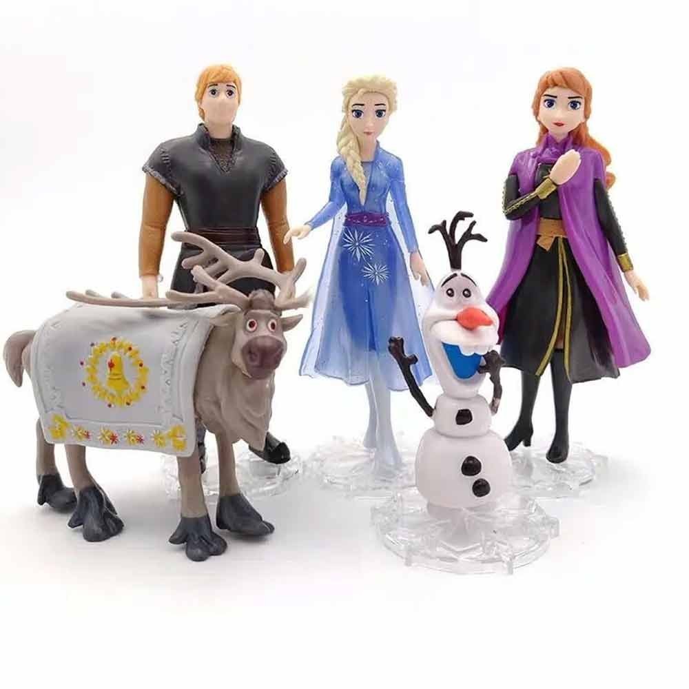 Cake Decoration Frozen Theme Elsa Anna Princess PVC Figurine Cake ...