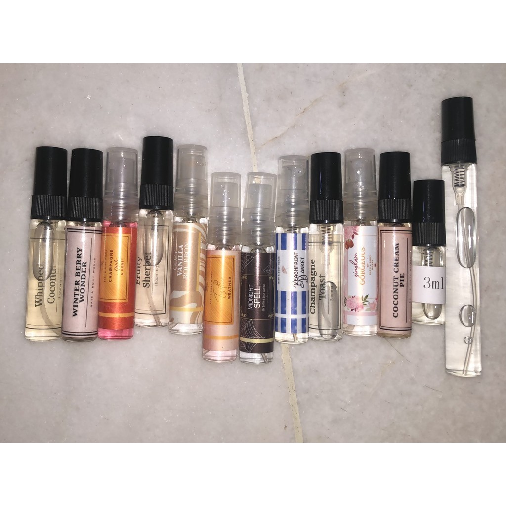 (11 pieces preloved, used less than 10 sprays for each) bath and body ...