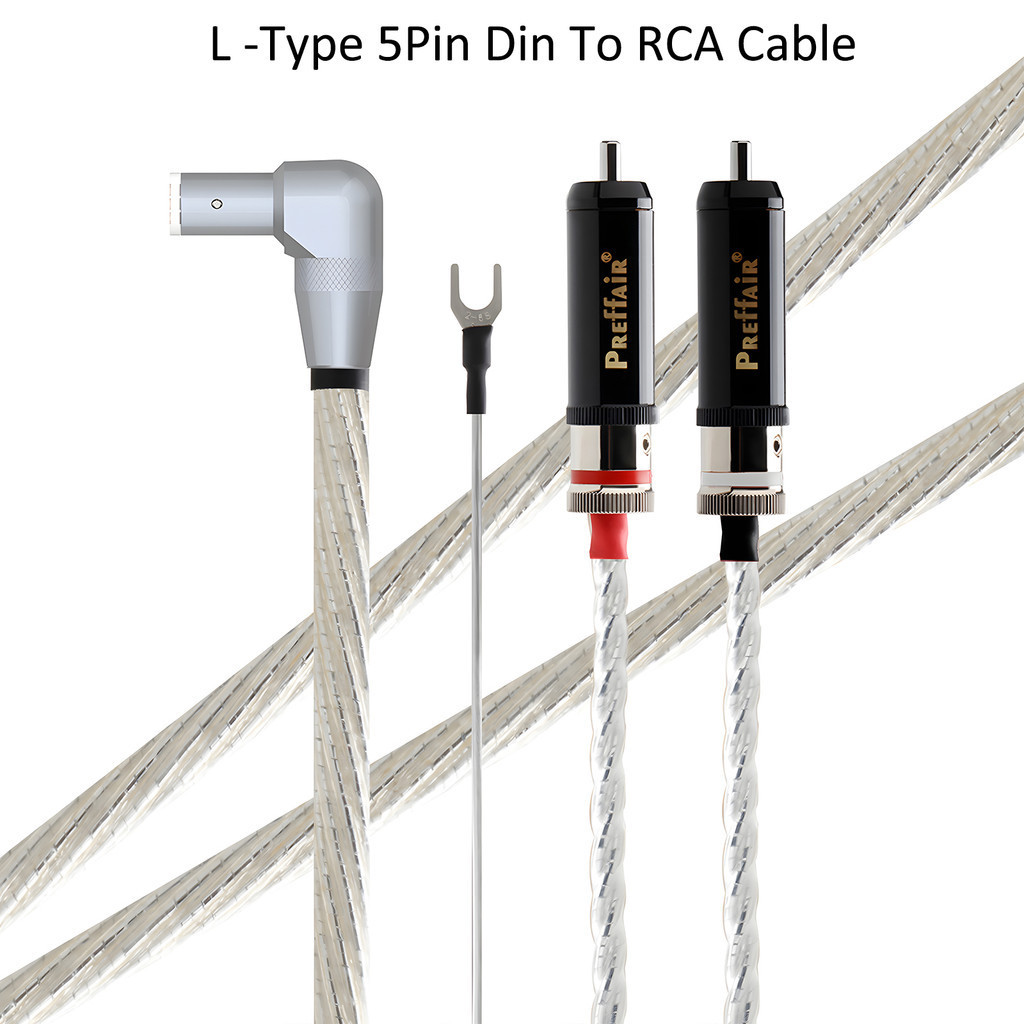 Hifi Tonearm Cable 5Pin Xlr to RCA Cable 7N OCC odin Silver Plated sing ...