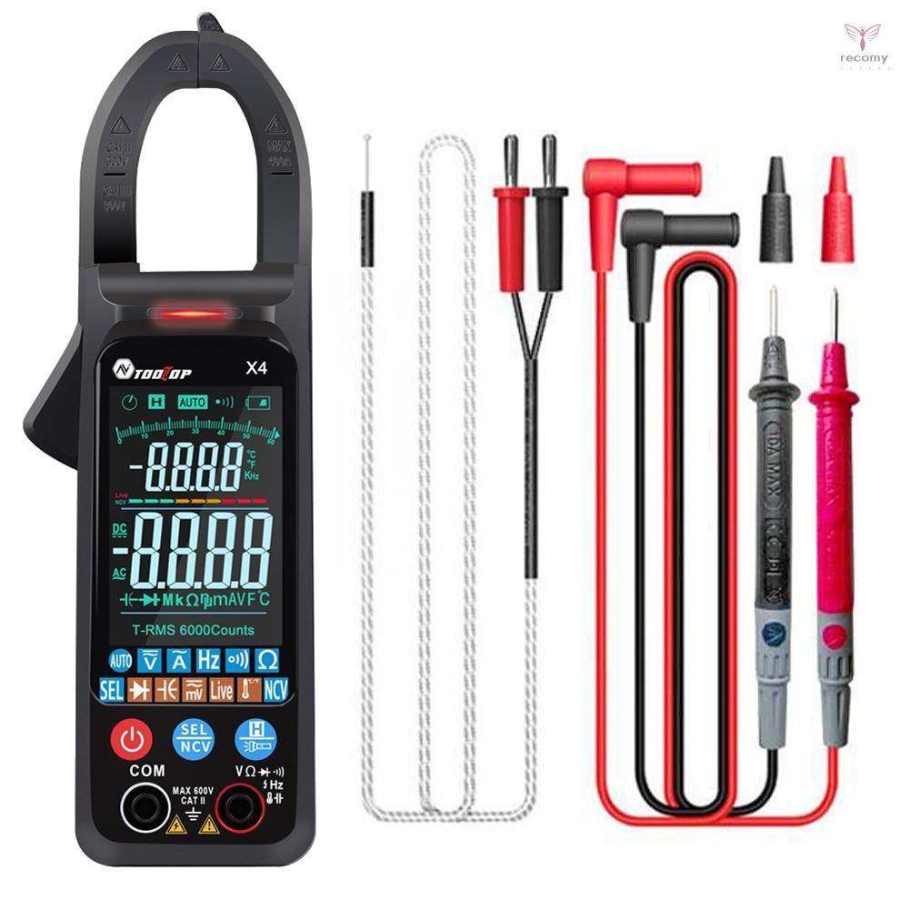 TOOLTOP X4 Handheld Portable Clamp Meter Color LCD Large Screen Clamp ...