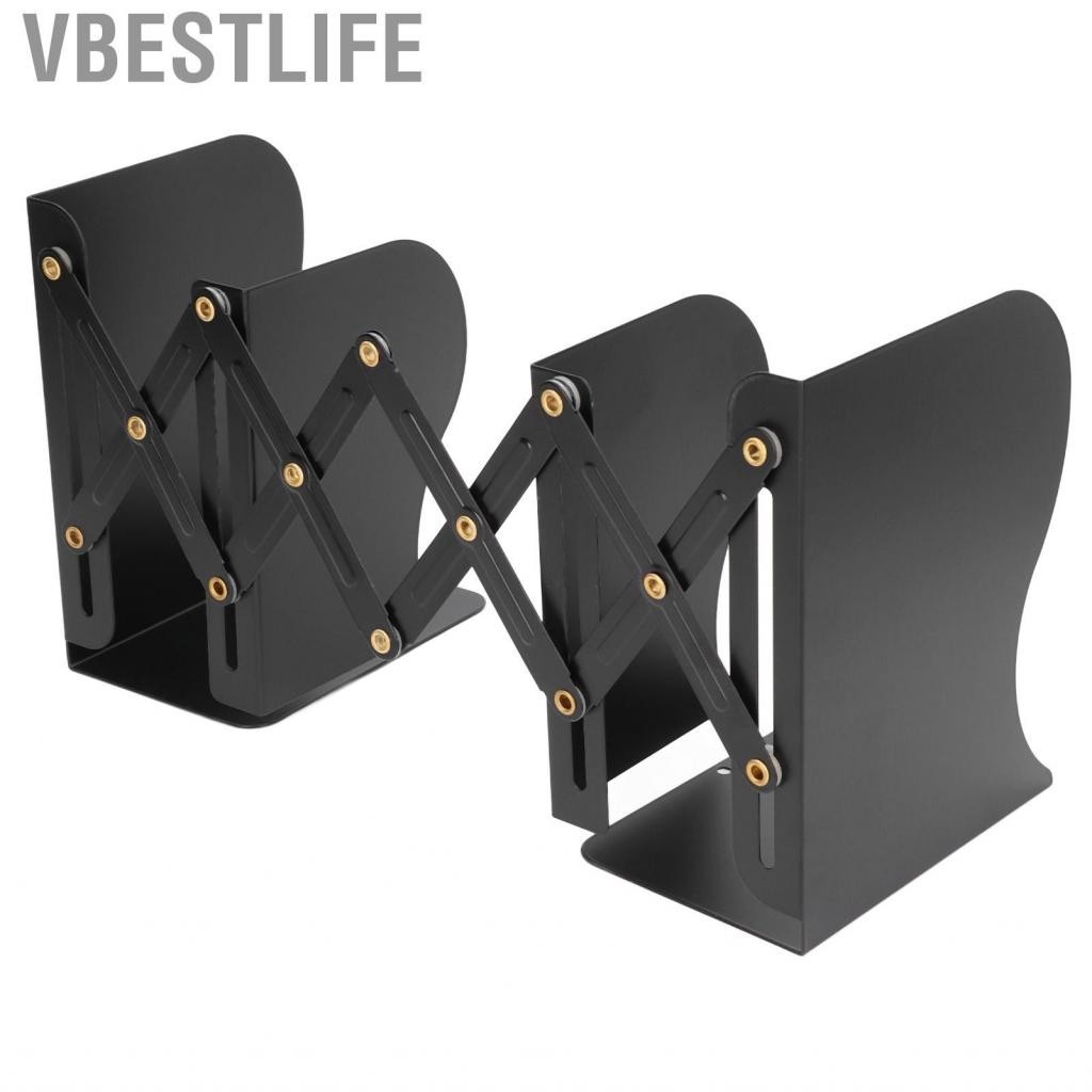 VBESTLIFE Bookends Retractable Simple Black Small Rounded Edges ...