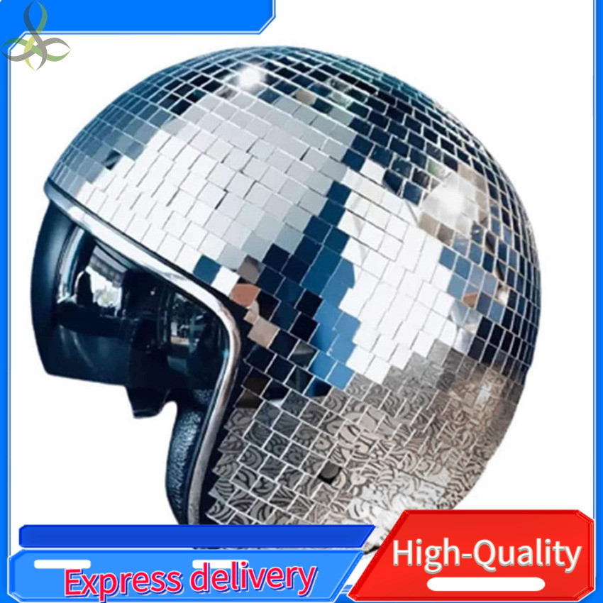 Glitter Mirror Glass Disco Ball Hat Classic Disco Mirror Glitter Ball ...
