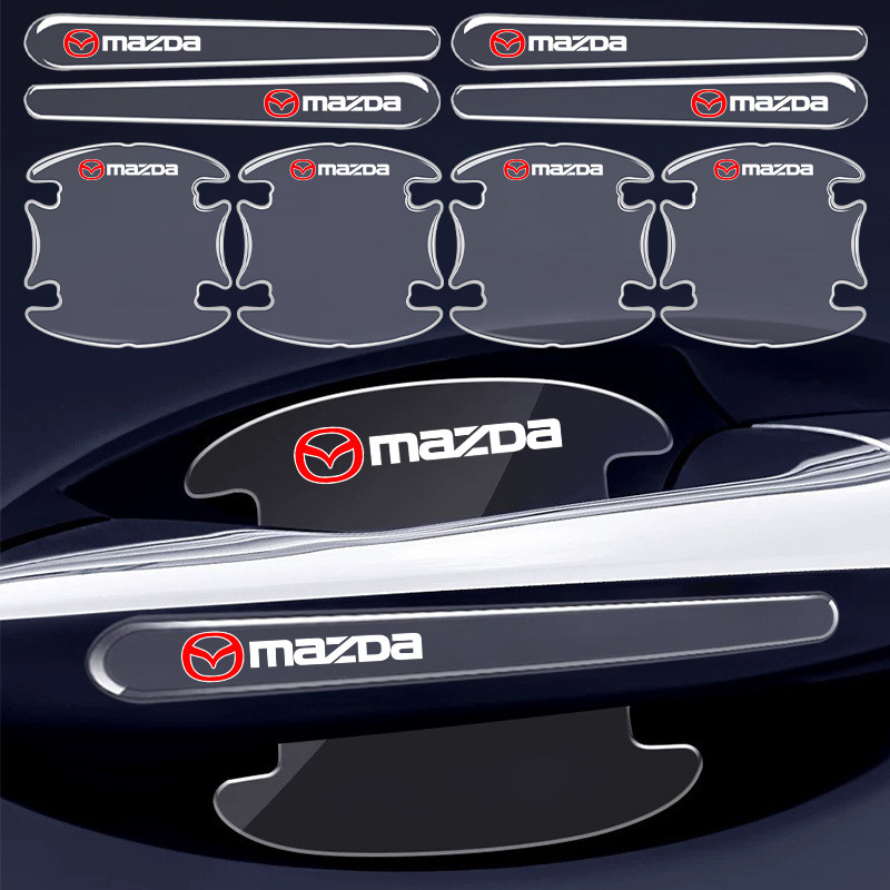 4/8Pcs Mazda Car Door Handle Protection Transparent Invisible Car Door ...