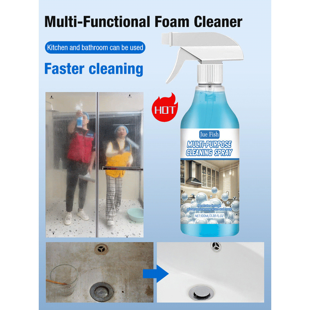 Kitchen Bathroom MultiFoam Cleaner for Effective Odor and Stain Removal ...