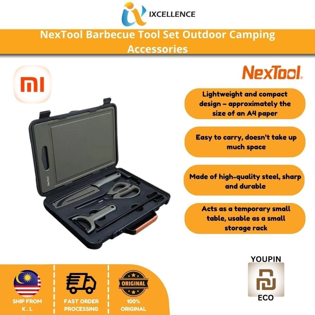 [IX] NexTool Outdoor Barbecue BBQ Tool Set Camping Accessories | Shopee ...