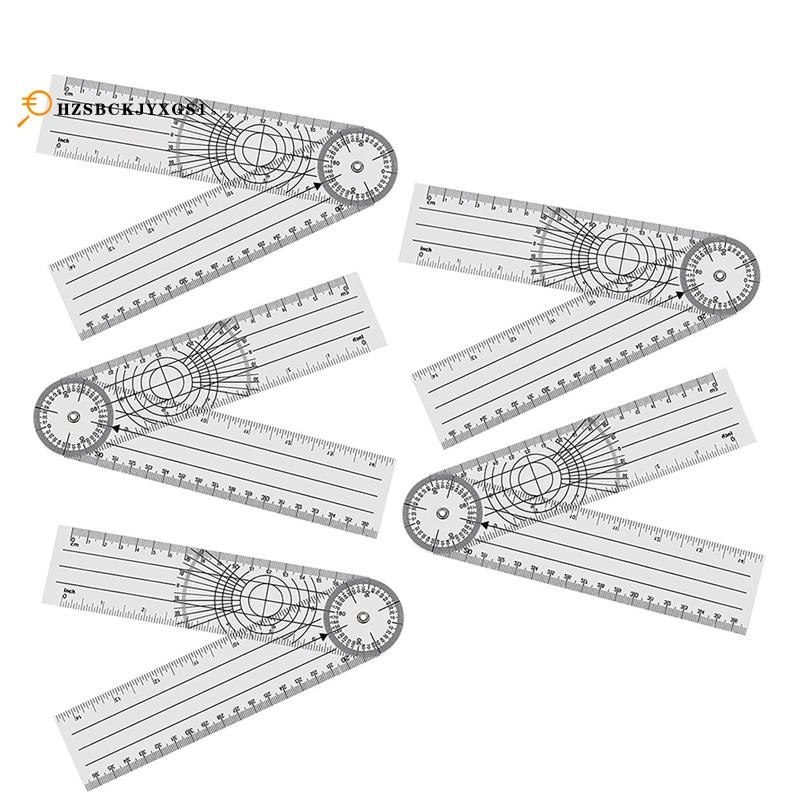 Protractor Pack of 5 Protractor Angle Spinal Ruler Orthopaedic Ruler ...