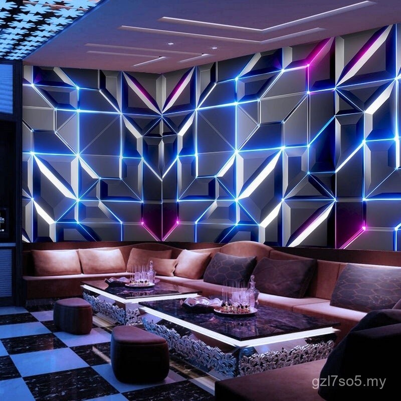 Bar ktv bilik peribadi kertas dinding k bilik bersinar-sinaran kain ...