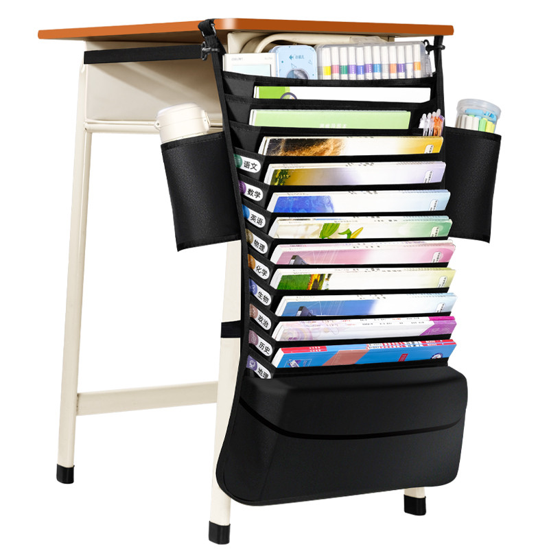 Hanging Book Bag Desk Storage Student Desk Hanging Bag Side Shelf ...