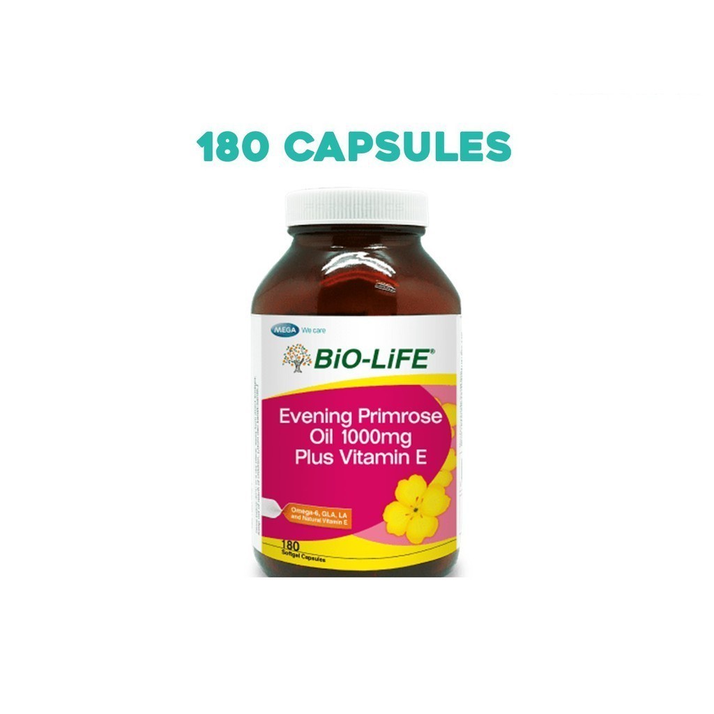 Bio-Life Evening Primrose Oil 1000mg Plus Vitamin E 180s EXP:04/2026 ...