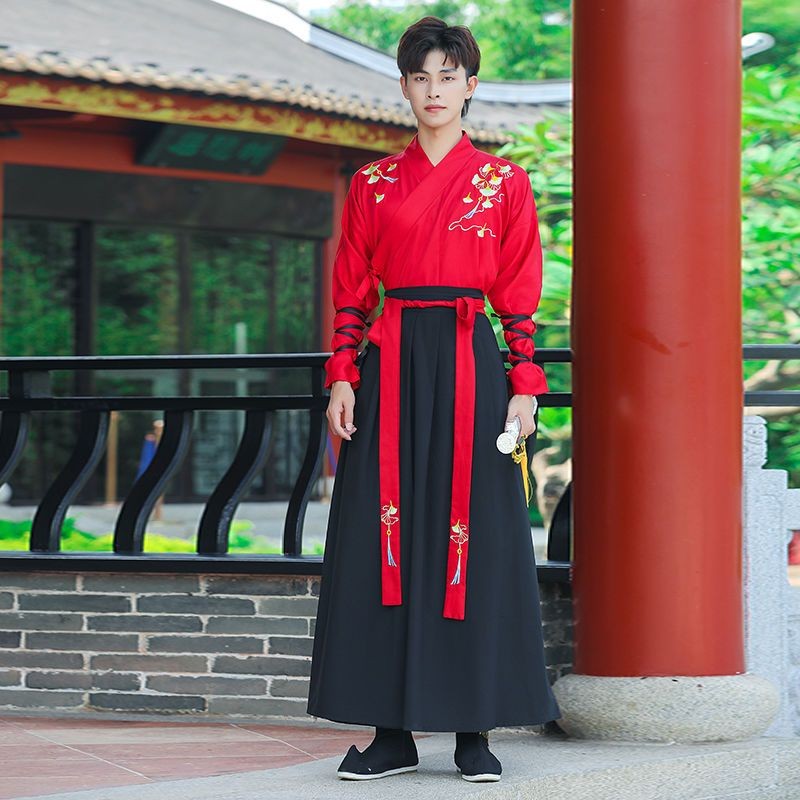 Hanfu Men Ancient Style Martial Arts Swordsman Men Autumn Plus Size ...