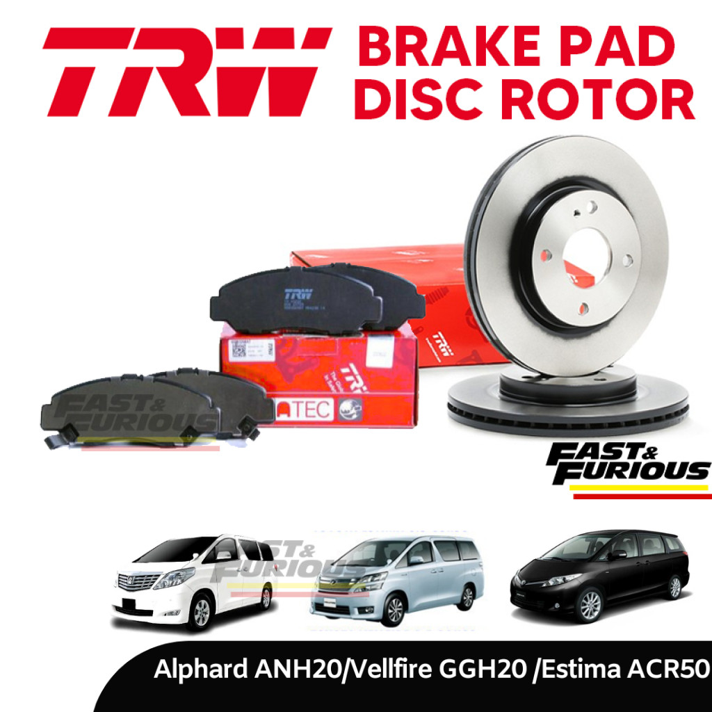 TRW Toyota Alphard ANH20 , Vellfire GGH20, Estima ACR50 Front (Depan ...