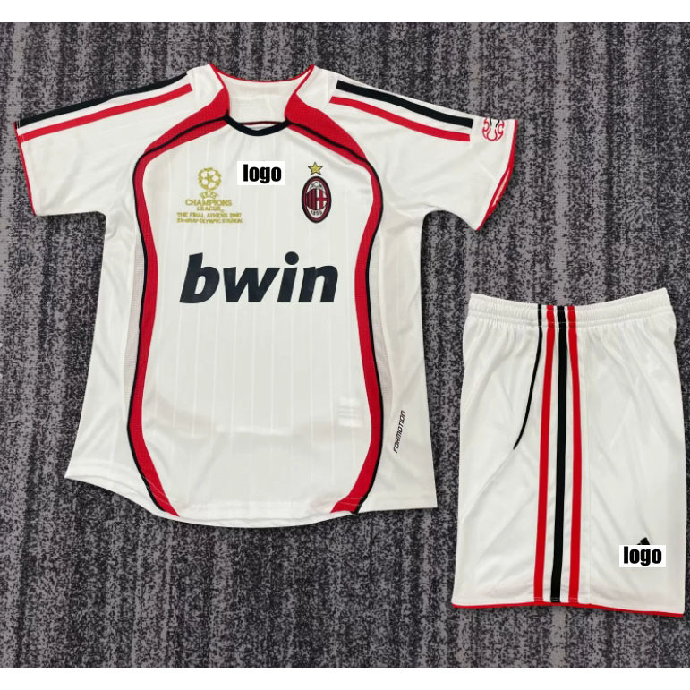 Retro Kids Kit 06 07 AC MILAN Home Away KAKA Uniform Football Shirt ...