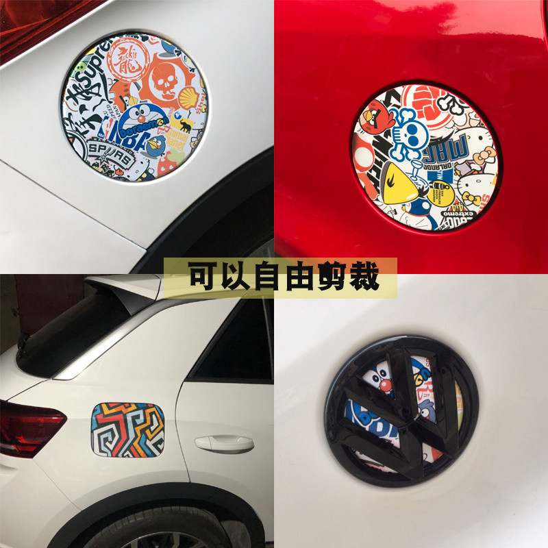 Creative Car Fuel Tank Cap Modified Graffiti Stickers Mirror Car ...