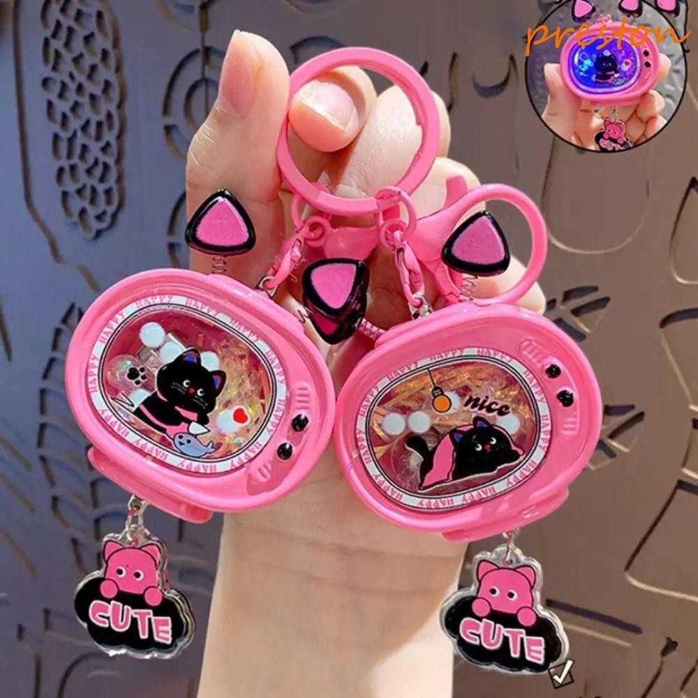PRESTON Cartoon Keychain, Waterproof Anti-loss Lighted Keyring Pendant ...