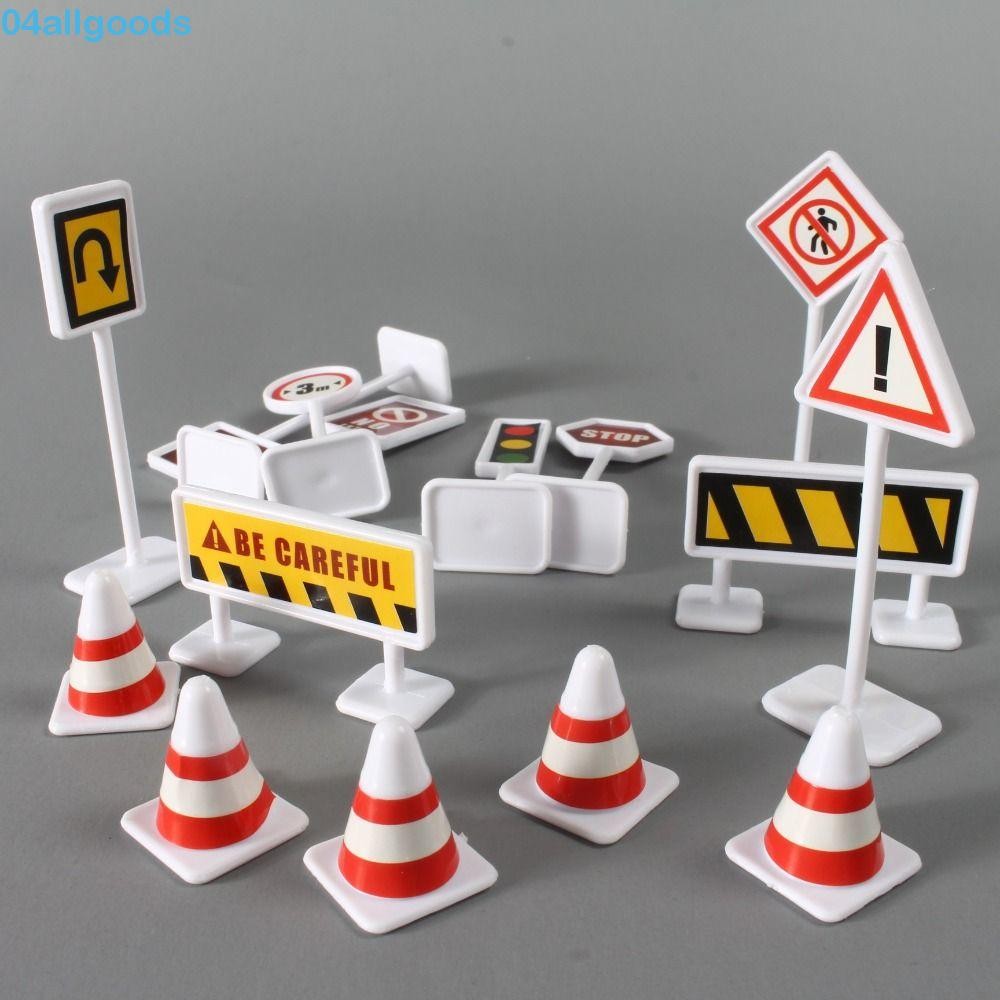 ALLGOODS 15Pcs/Set Mini Traffic Signs Model Toy, Traffic Signs Road ...
