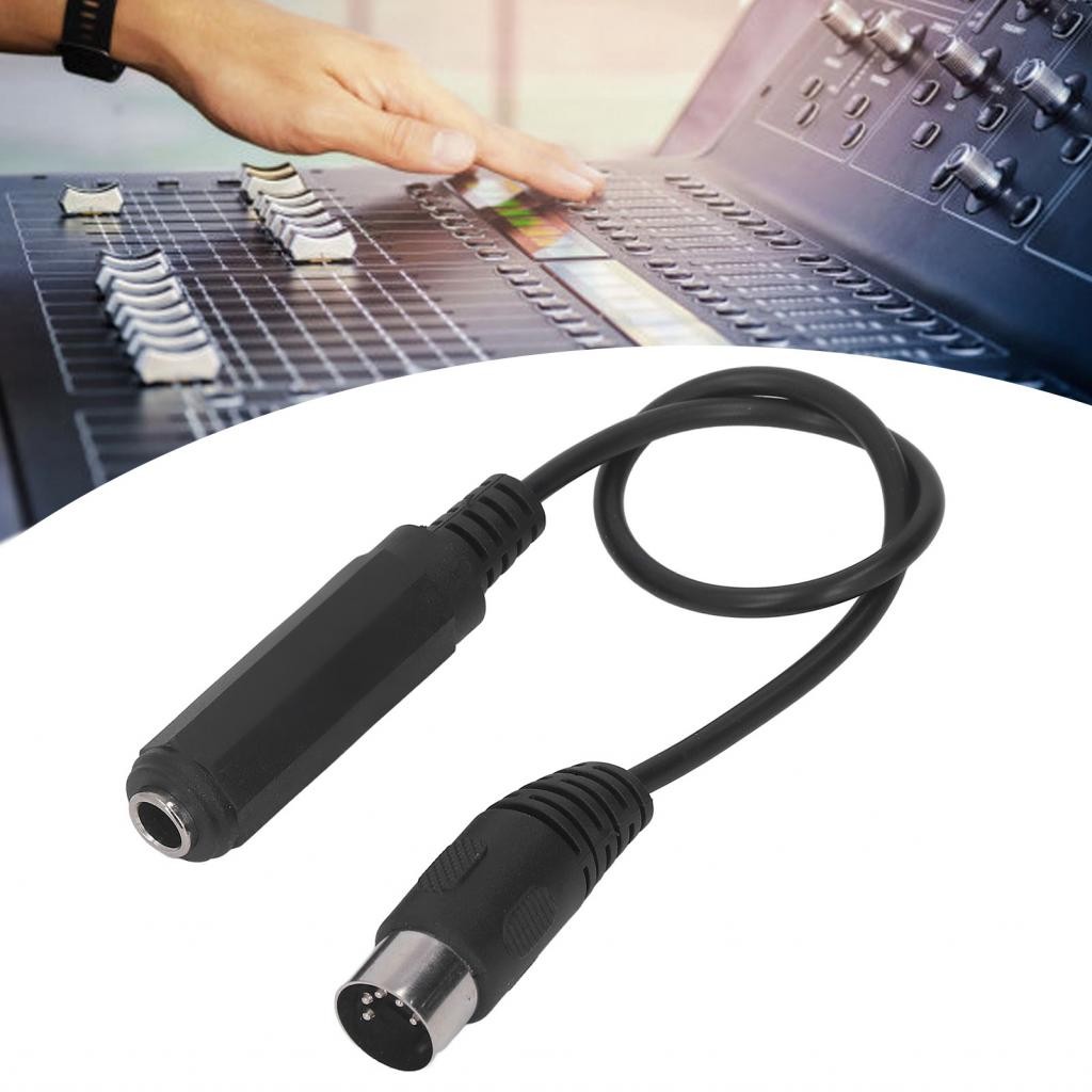 Zhuida Bewinner 6.35mm Female 1/4 TRS to DIN 5 Pin MIDI Cable Adapter ...