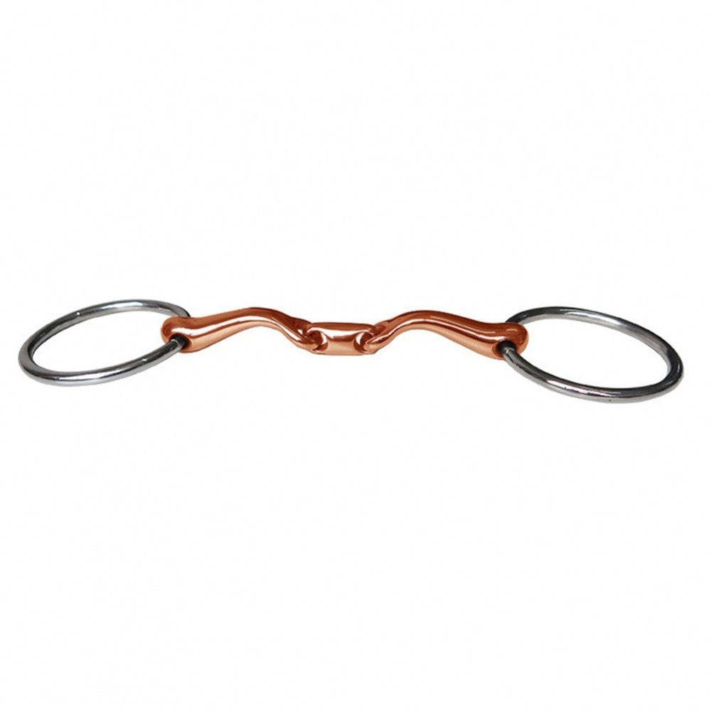 Horse Bit Copper Bit with Double Broken Jointed Mouth Elliptical Link ...
