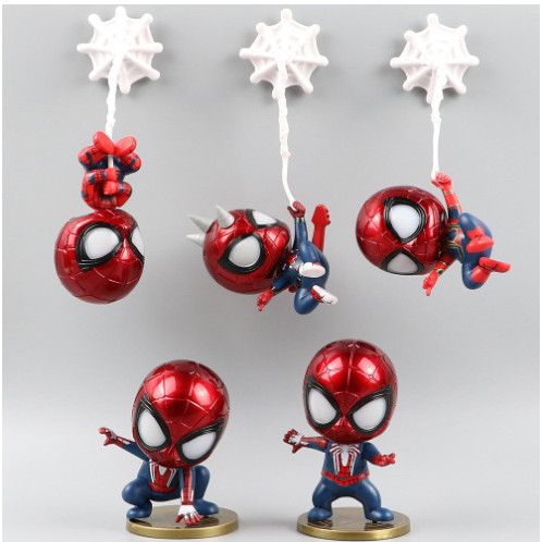 Spider-Man kit garaj luar biasa Spider-Man q versi 5 boneka kit garaj ...