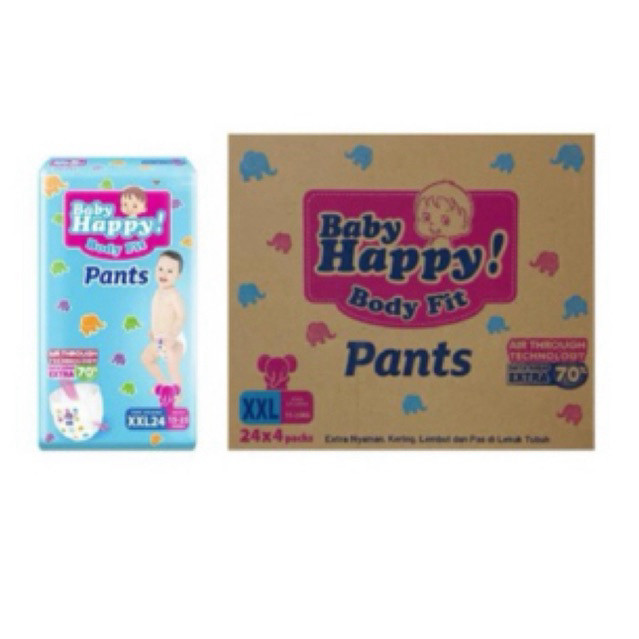 Baby Happy Diapers Pants XXL24 1 carton (4 balls) | Shopee Malaysia