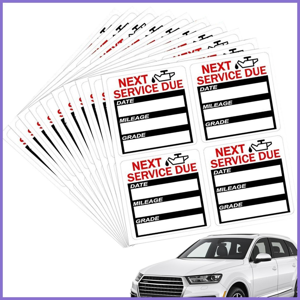 Oil Change Decals 40PCS 2x2 Inch Oil Change Reminder Service Sticker ...