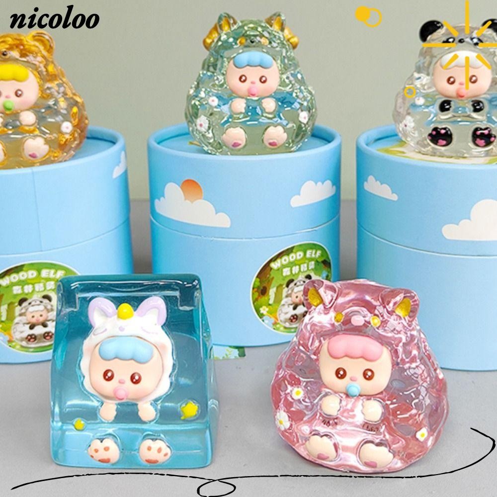 NICOLOO Figures Collectibles, PVC Wood Elf Series Anime Figure Box ...