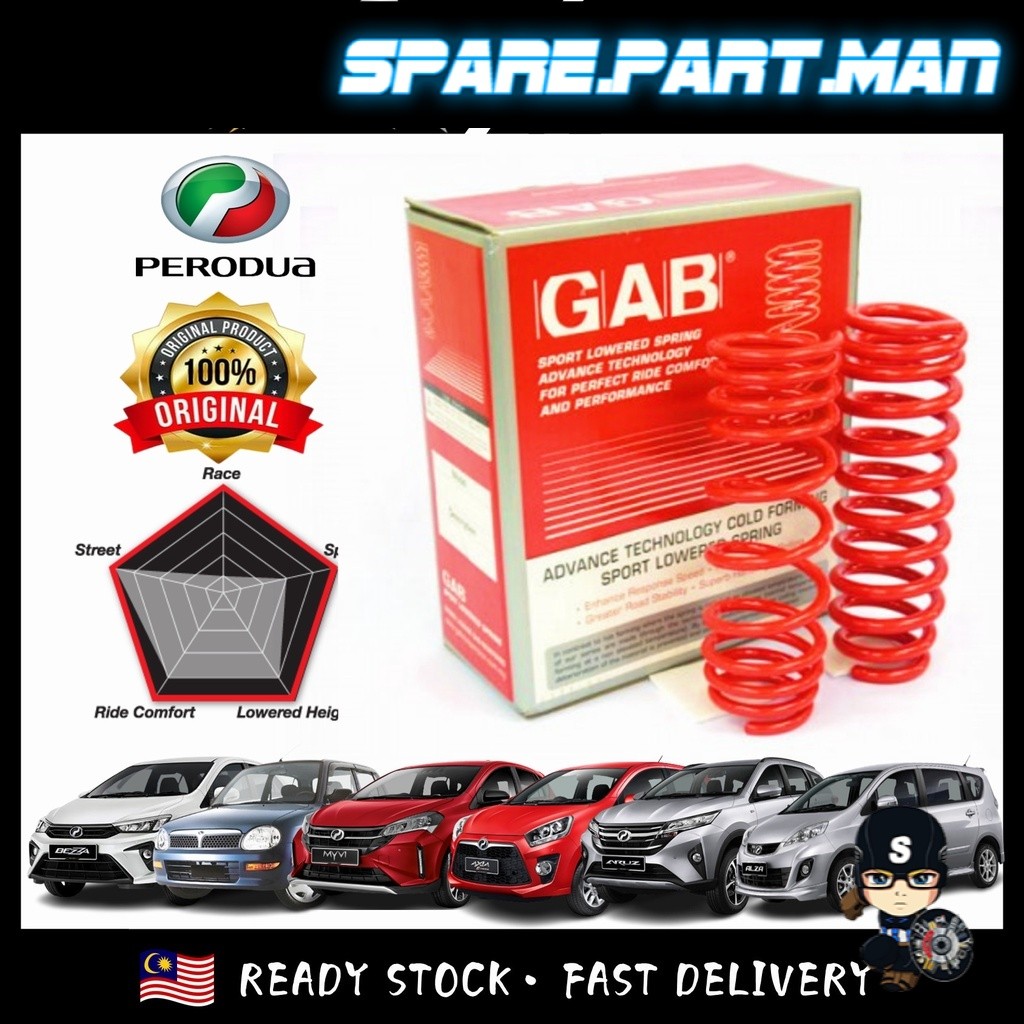 ORIGINAL GAB SPORT SPRING PERODUA ALZA KANCIL KELISA VIVA AXIA BEZZA ...