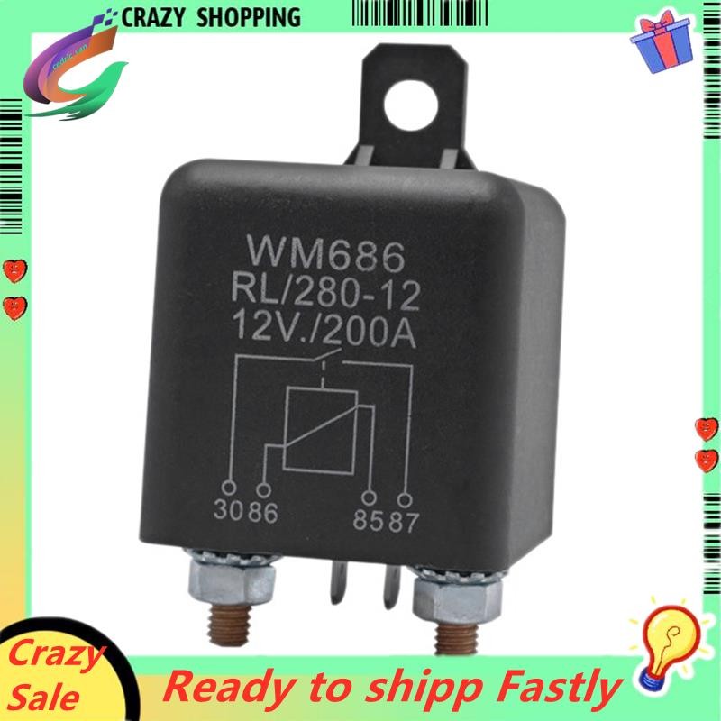 Battery Isolator Relay 12V 4-Pin WM686 Start Relay Car ON/OFF Switch ...